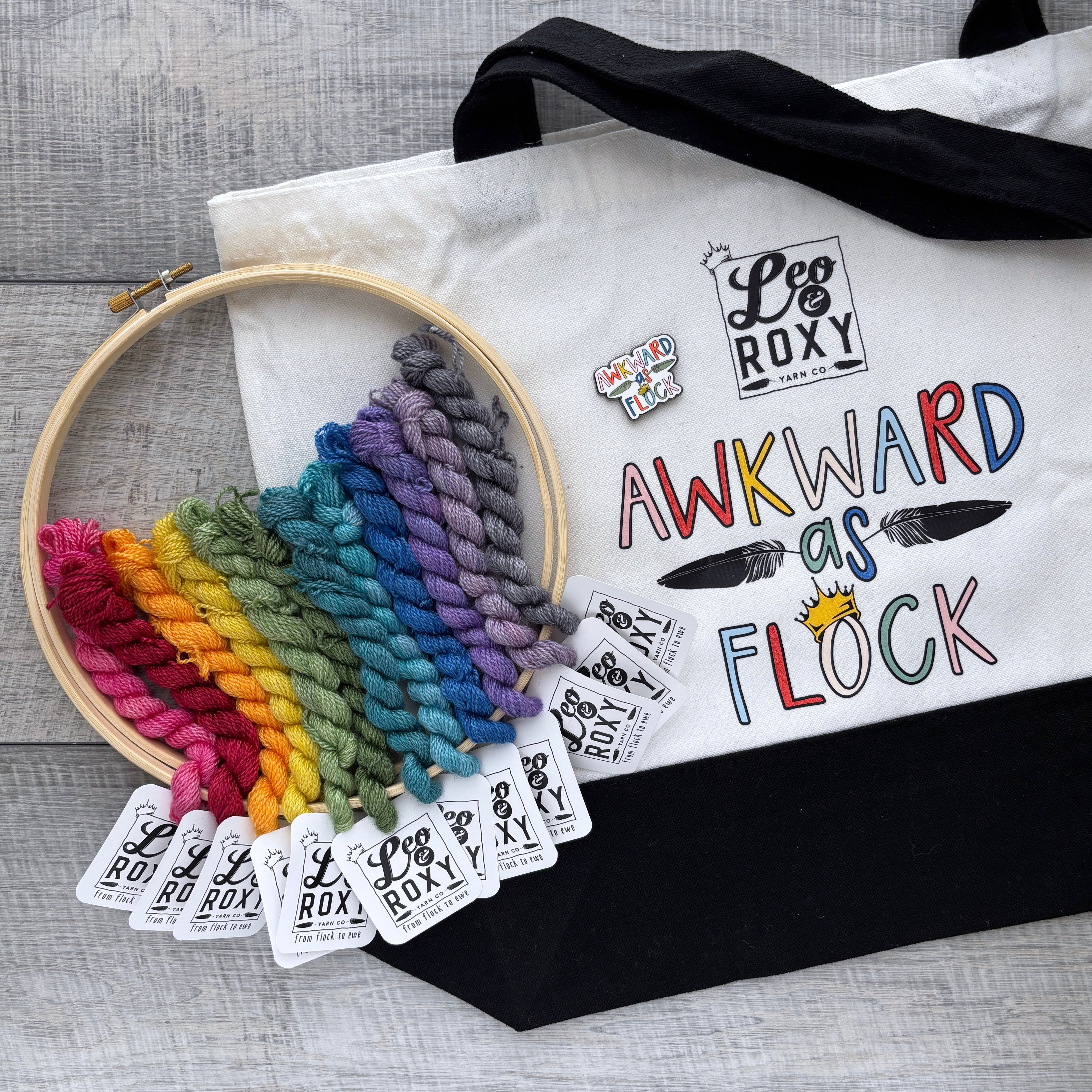 Awkward As Flock Embroidery Yarn Bundle – Leo and Roxy Yarn Co