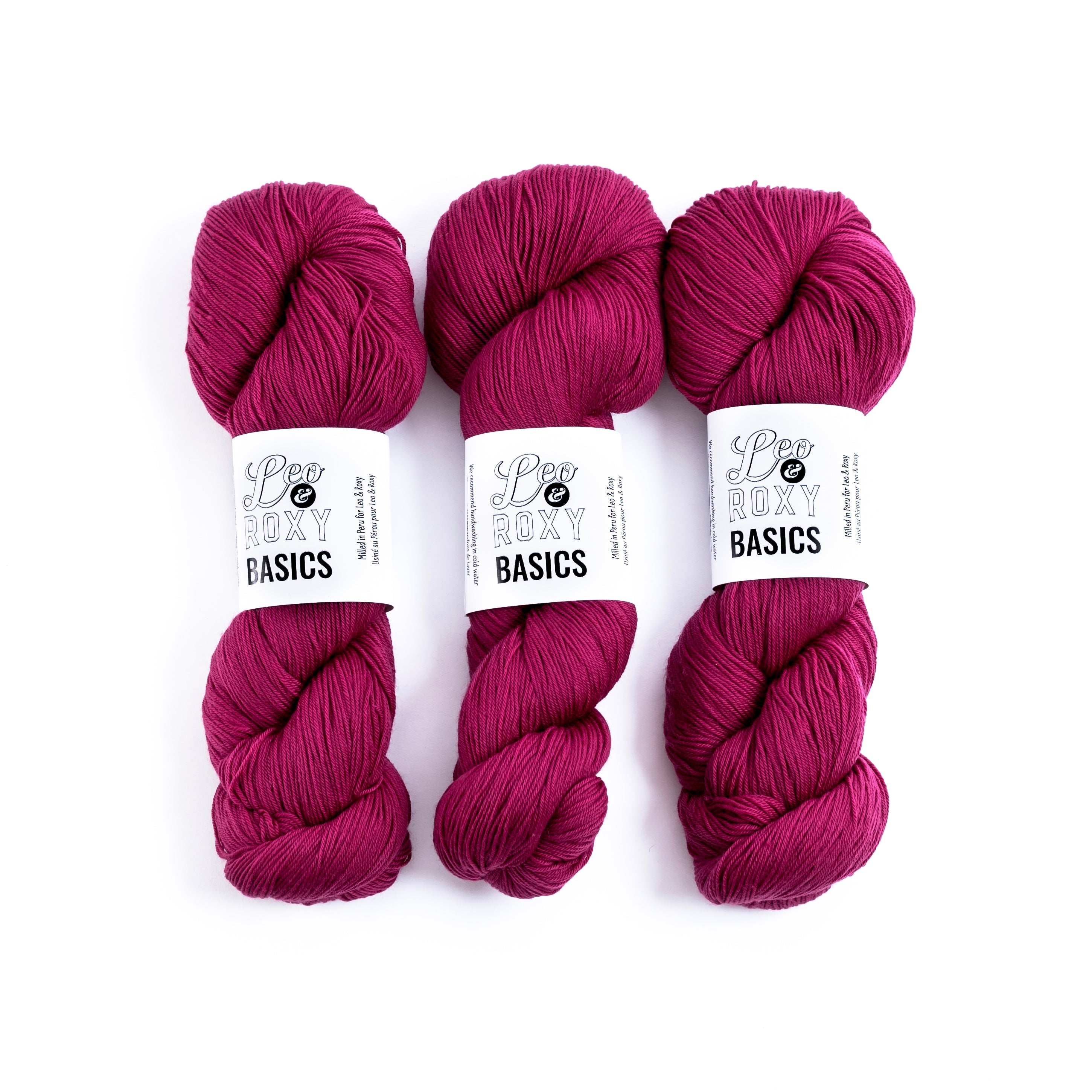 Leo & Roxy Yarn Co. Basics - Raspberry Ripple – Leo and Roxy Yarn Co